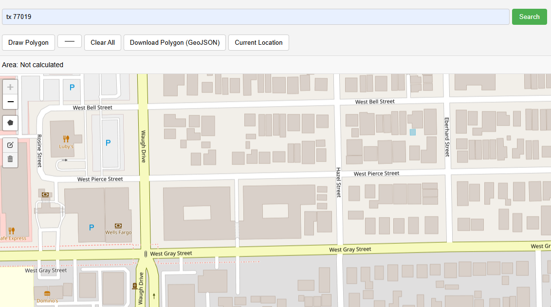Land Area Calculator Map - Find the land area of a shape you draw on a free online map - Online ...