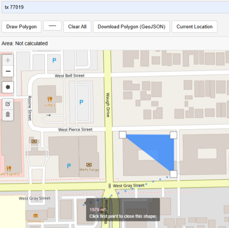 Land Area Calculator Map - Find the land area of a shape you draw on a ...