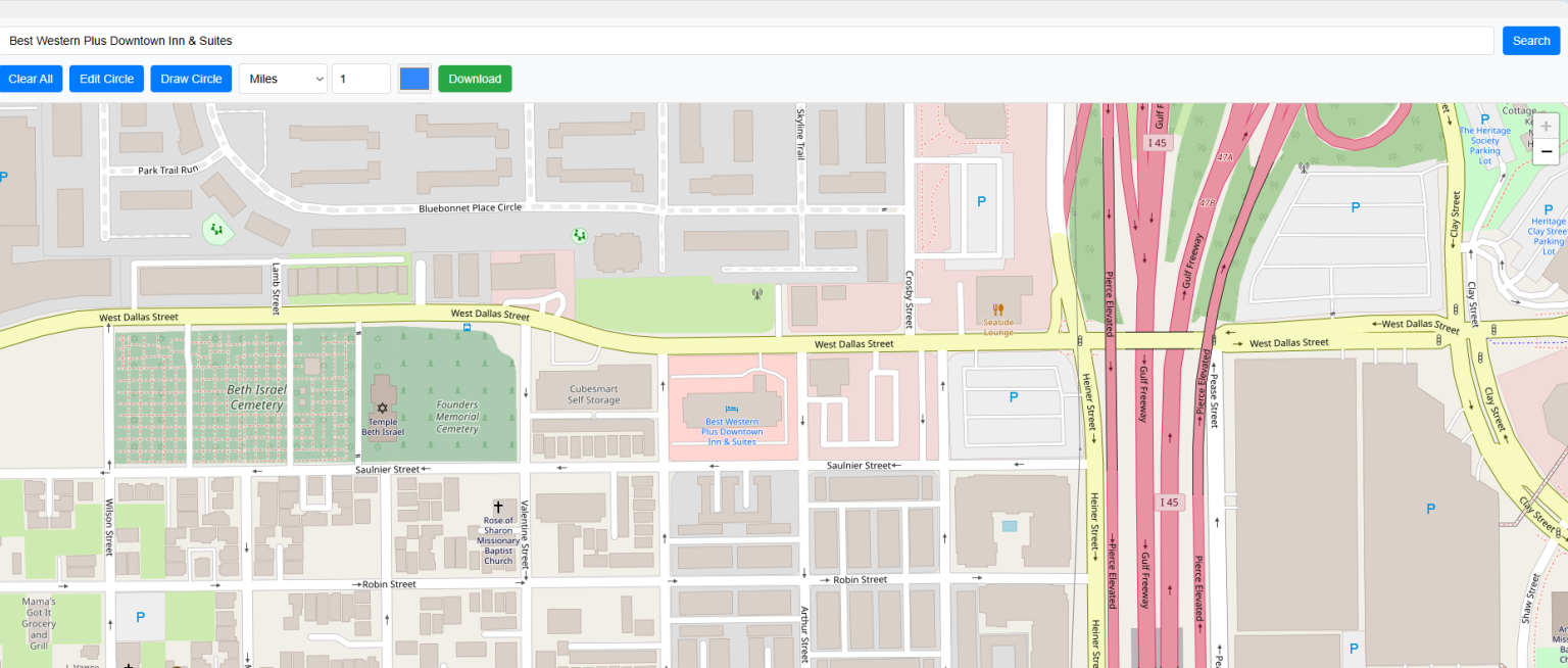Radius Map Tool to Draw Circle on Map Online - Online Map Maker