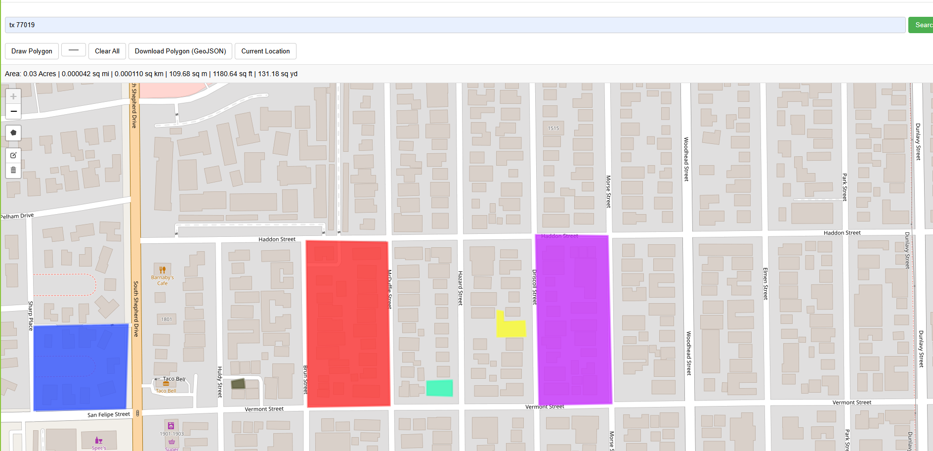 Land Area Calculator Map - Find the land area of a shape you draw on a ...