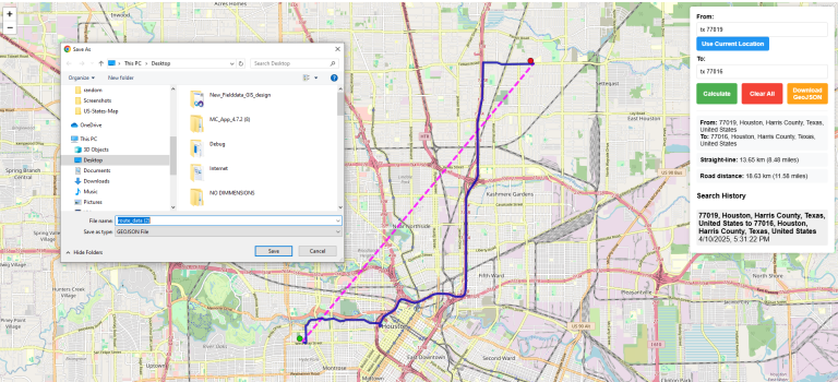 Measure Distance Map - Find Driving & Straight Distance Between 2 ...