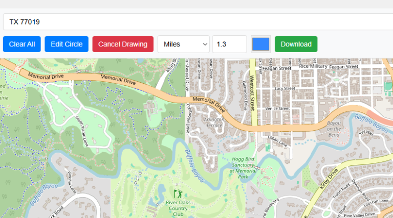 Radius Map Tool to Draw Circle on Map Online - Online Map Maker