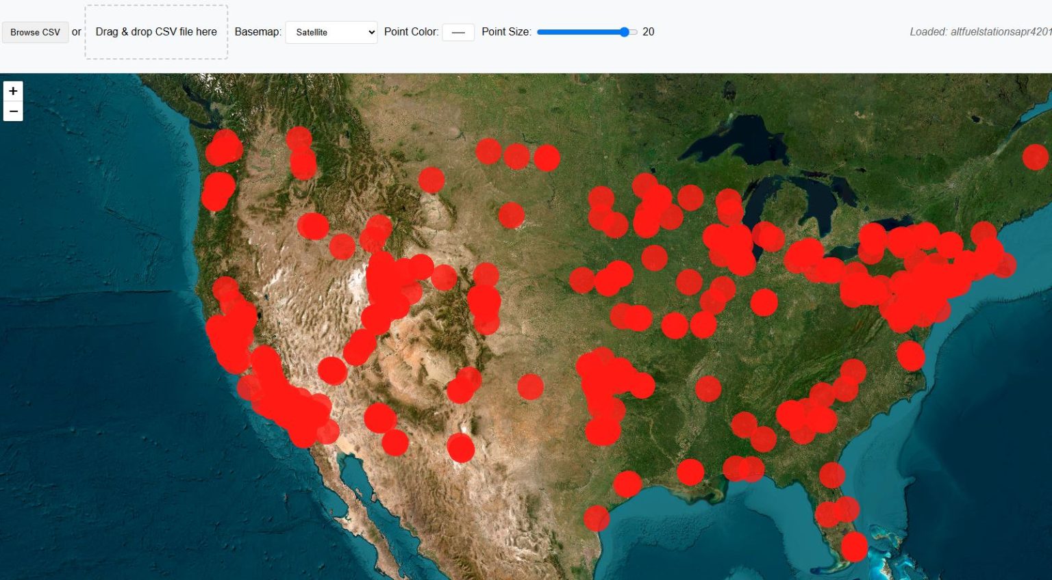 Longitude and Latitude Map From CSV - Free Online Map Application - Online Map Maker