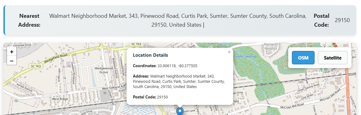 Latitude and Longitude to Address - Reverse Geocoding Free Tool - Online Map Maker
